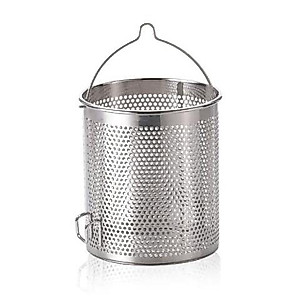 FIKA Kitchen Essential 4.9 QT Deep Pot with Pasta Strainer Insert, Nonstick Ceramic Coating Casserole with Lid, Healthy Cooking Dutch Oven, Induction Compatible Cookware, Made in Korea (8.7"/22 cm)