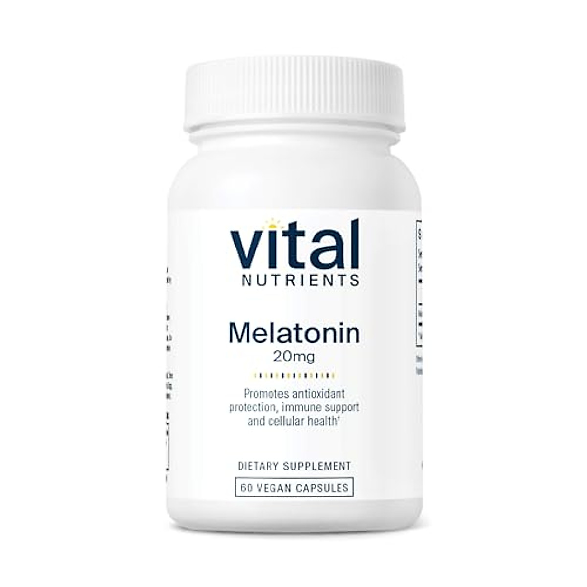 Vital Nutrients Melatonin 20mg | Vegan | Sleep Supplement to Support the Body's Natural Sleep Cycle* | Gluten, Dairy, Soy Free | 60 Capsules