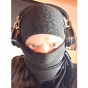 Explore Land Cotton Shemagh Tactical Desert Scarf Wrap (Black)