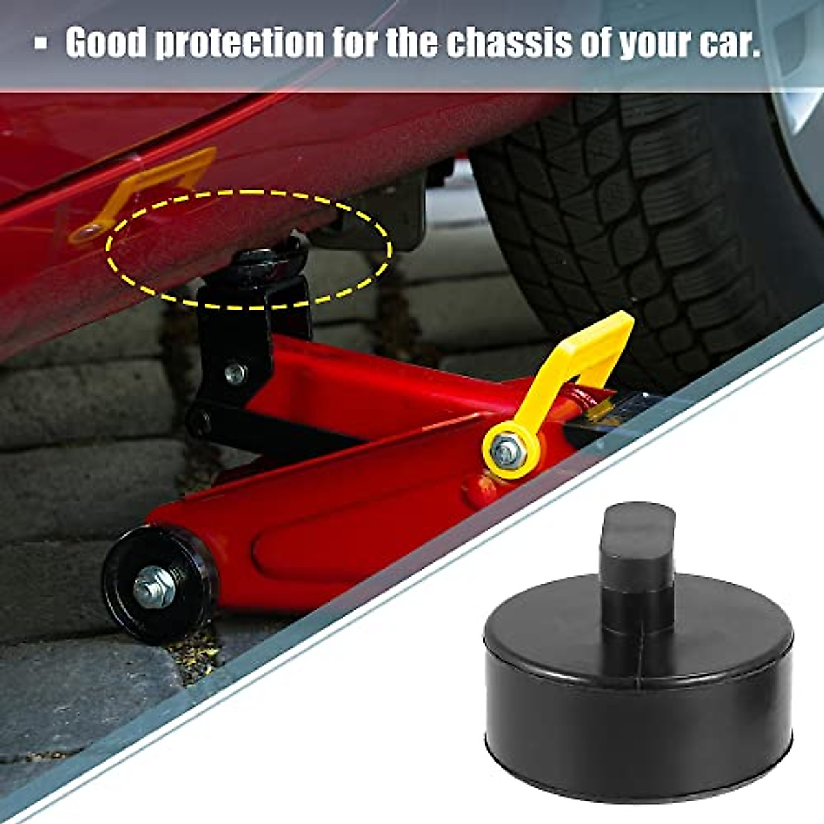 X AUTOHAUX 4 Pcs Rubber Jack Pads with Storage Bag for Chevrolet Corvette C5 C6 C7 GS Z Jack Puck Jacking Lift Pad Jack Lift Point Pad Adapter(Black)