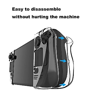 Protective Case for Steam Deck, Anti-Slip PC Shockproof Protective Cover Compatible with Steam Deck(Clear)