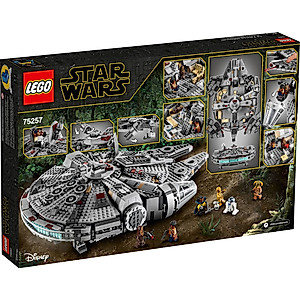 LEGO Star Wars Millennium Falcon 75257 Building Set - Starship Model with Finn, Chewbacca, Lando Calrissian, Boolio, C-3PO, R2-D2, and D-O Minifigures, The Rise of Skywalker Movie Collection
