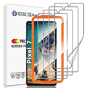 AACL [4-Pack] Pixel 7 Screen Protector for Google Pixel 7 5G [Not Glass] - Screen Protector for Pixel 7 Hybrid Film [7H][Fingerprint Compatible][Alignment Tool]