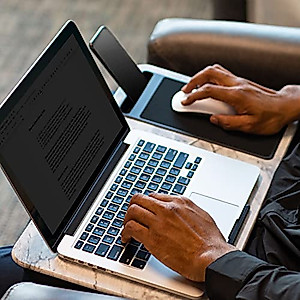 LAPGEAR Home Office Lap Desk with Device Ledge, Mouse Pad, and Phone Holder - White Marble - Fits up to 15.6 Inch Laptops - Style No. 91501