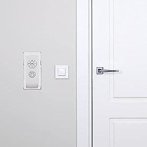 HBlife Acrylic Remote Holder Organizer, Clear TV Remote Control Holder Wall Mount Remote Caddy for Bedside, Media Organizer Storage Box 1 Compartment