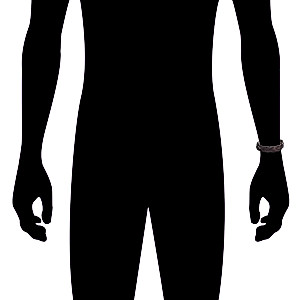 CCBFY Genuine Leather Bracelet Braided Sporty Wide Wristband Punk Jewelry for Men Women Brown