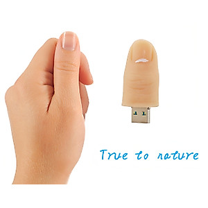 EcooDisk 128GB USB 3.0 Flash Drive Finger Shaped Memory Stick High Speed Data Storage