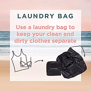 Miamica Travel Laundry Bag, Pink Lemons – Measures 21” x 22” When Fully Opened – Foldable Laundry Bag with Drawstring Closure – Durable, Lightweight Travel Accessories