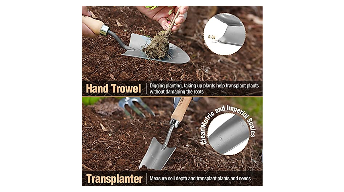 WORKPRO Garden Tool Set - Heavy Duty 5-Piece Gardening Kit for ...