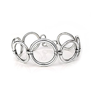 Sterling Silver Circle Links Bracelet