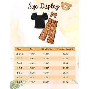 DONWEN Girls Clothes Size 7 8 Kids Clothes Girls Square Neck Short Sleeve Top + dot Wide Leg Pants Spring Summer Girls Outfit Set