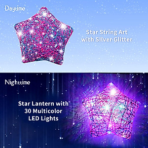 luvinkiddoll 3D String Art Crafts for Kids DIY LED Star Lantern Arts and Crafts for Kids Ages 8-12 Gifts for Girls and Boys 8, 9, 10, 11, 12 Year Old