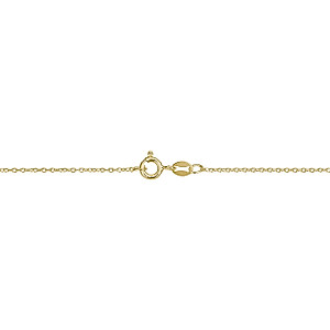 Kooljewelry Yellow Gold Plated Sterling Silver Round Cable Chain Necklace (1.2 mm, 30 inch)