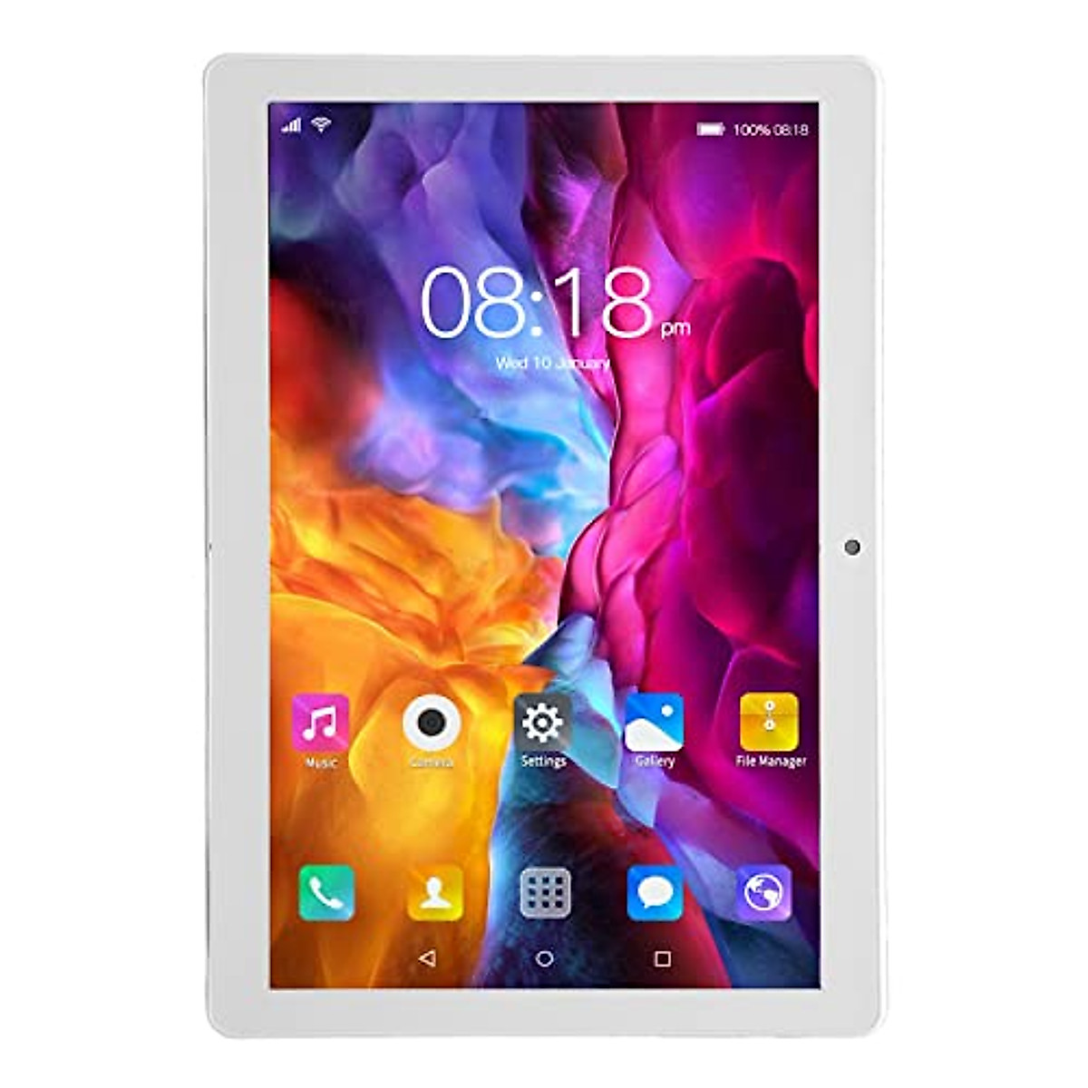 HEEPDD 10.1 Inch Tablet 6GB 128GB 5G WiFi Calling Tablet MT6592 10 Core Calling Tablet for Android 12 Gold for Study (US Plug)