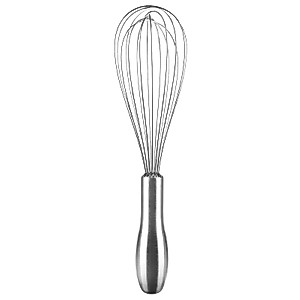 OYV 18/10 Stainless Steel Whisk, Ergonomic Handle, Dishwasher Safe Metal Whisk, Professional Whisk for Kitchen Cooking, Perfect for Blending, Whisking, Baking, and Beating, 10-Inch Wire Whisk