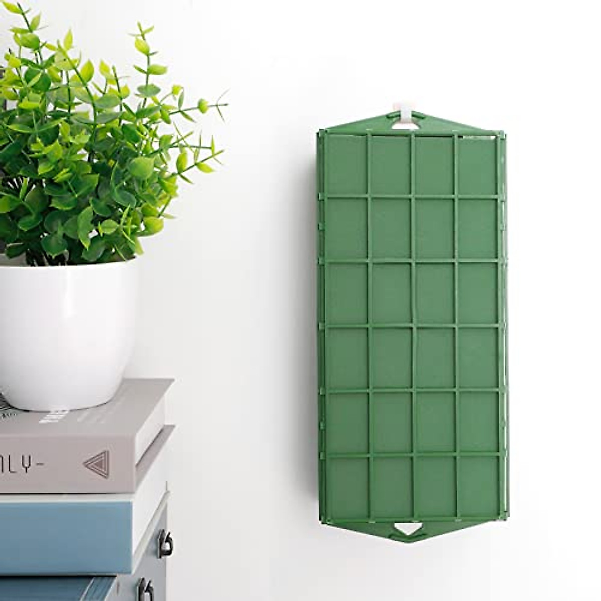 HongWay 2 Pieces Floral Foam Cage Flower Holder with Floral Foam for Fresh Flower Arrangement and Wedding Holiday Decorations