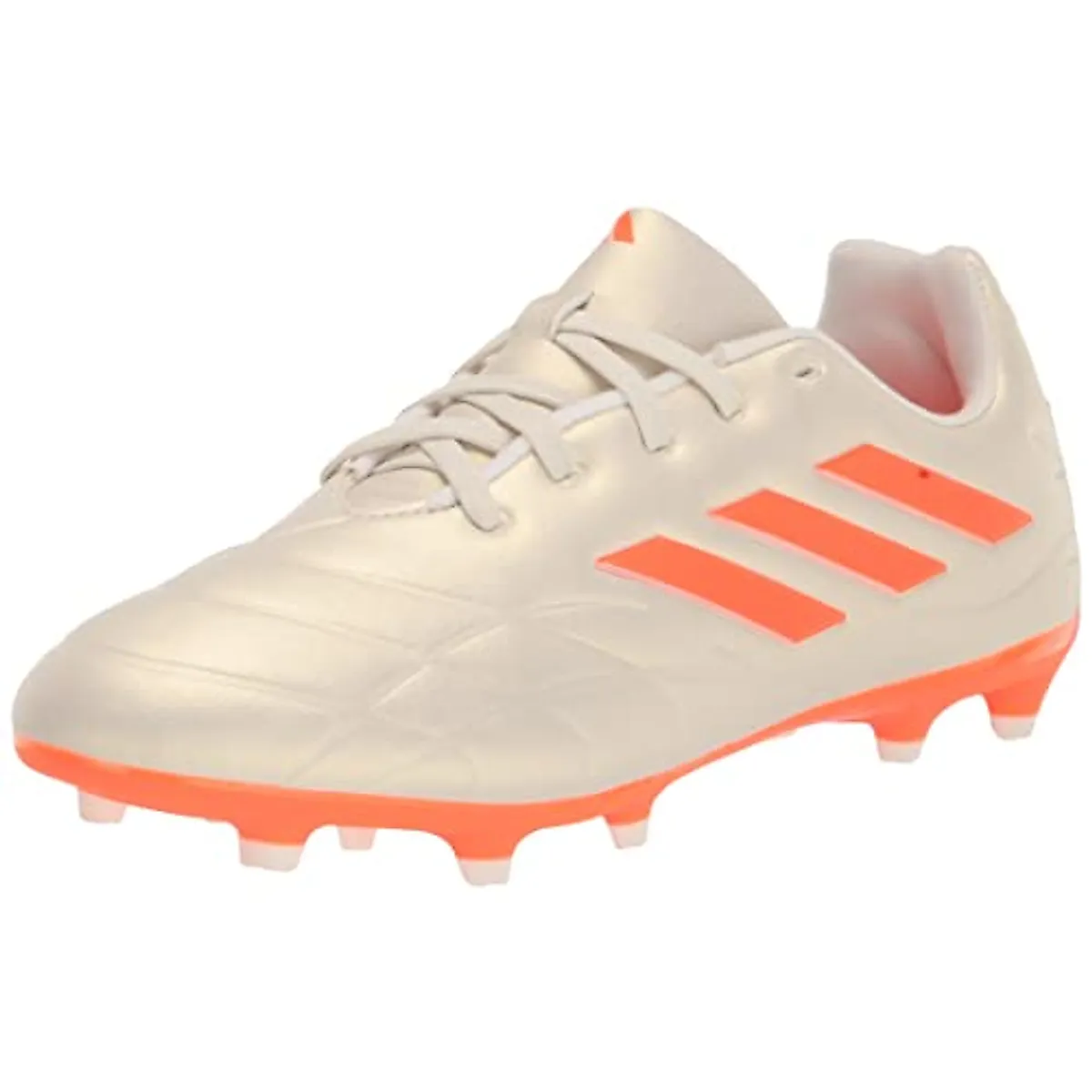 adidas Copa Pure.3 Firm Ground Football Shoe, Off White/Team Solar Orange/Off White, 2 US Unisex Little Kid