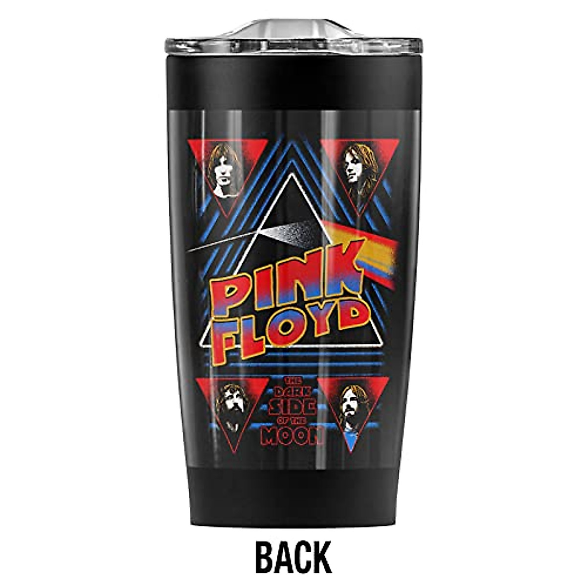 Logovision Pink Floyd Dark Side Stainless Steel Tumbler 20 oz Coffee Travel Mug/Cup, Vacuum Insulated & Double Wall with Leakproof Sliding Lid | Great for Hot Drinks and Cold Beverages
