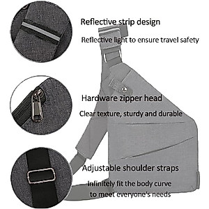 Personal Flex Bag,Anti-thief Slim Sling Bag Personal Pocket Bag,Multipurpose Crossbody Backpack for Outdoor Travel (Black Right Hand)