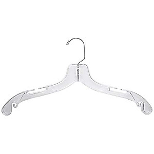 Clothing Hangers 17" Clear Heavy Duty case of 100