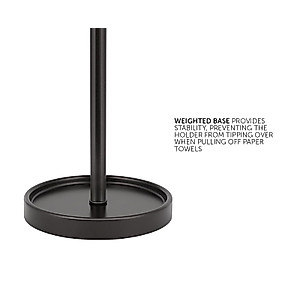 Ivilon Countertop Paper Towel Holder - Modern Bell End Minimalist Design - Color Oil Rubbed Bronze