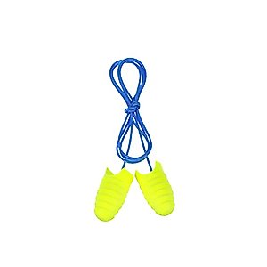 3M Ear Plugs, 200/Box, E-A-Rsoft Grippers 312-6001, Corded, Disposable, Foam, NRR 31, Drilling, Grinding, Machining, Sawing, Sanding, Welding, For Larger Ear Canals, 1/Poly Bag, Blue