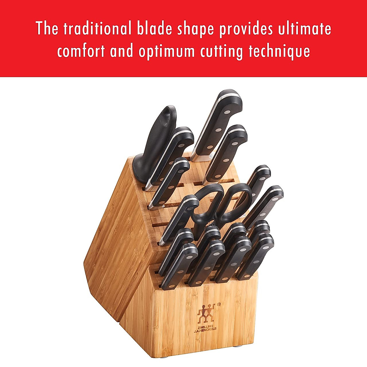Zwilling J.A. Henckels Professional S Knife Block Set, 18 Piece, Black