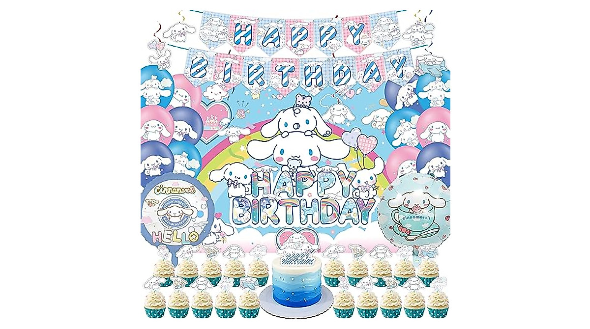 Kawaii Birthday Decorations - Cute Party Supplies Set
