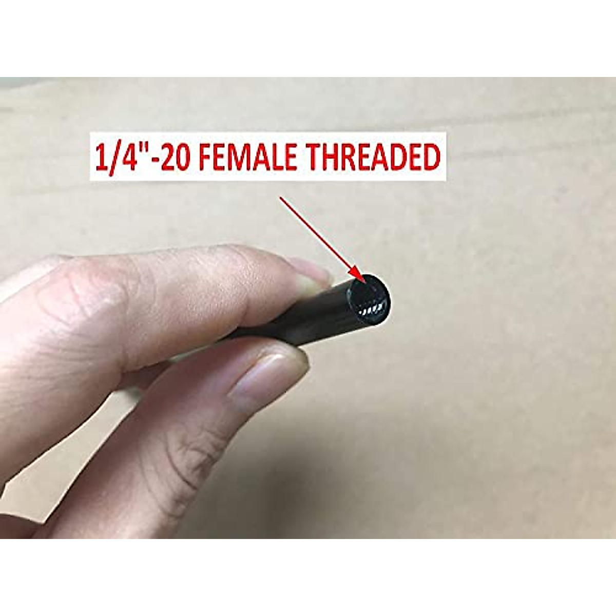 Metal Extension Rod Tripod Extension Tube Lightweight Pole Extender Accessory - with 1/4"-20 Female Threaded and 1/4"-20 Male Threaded for Tripod Stabilizer for Gopro DSLR & SLR Cameras