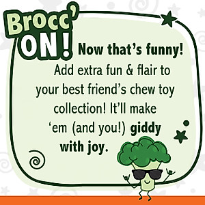 Nylabone Power Chew Broccoli Dog Chew Toy, Cute Dog Toys for Aggressive Chewers, Bacon & Cheese Flavor, Large/Giant (1 Count)