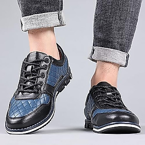 COSIDRAM Men Casual Shoes Comfort Loafers Driving Flats Shoes for Male Fashion Business Work Office Dress Lightweight Blue 10