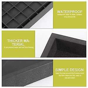 ERINGOGO Succulants Planter Caddies 2Pcs Resin Plant Saucer Bonsai, Rectangular Drip Trays, Gardening Bases Flowerpot Holders Plant Pot Trays Plastic Pot Trays Rectangular Planter