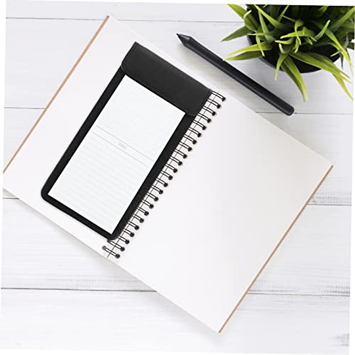 BESTOYARD 4pcs Bill Folder Foldover clipboard Mini Pocket clipboard Small Server notepads Notepad clipboard a4 hardboard Leather Low Profile Clip Checks pu Leather Office Business Wine Clip