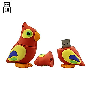 64GB Parrot Model USB 3.0 Flash Drive Flash Drive 3.0 Thumb Drive USB Jump Drive Memory Stick Zip Drive USB Drive U Disk USB 3.0 Stick USB Disk USB Flash Memory - Red