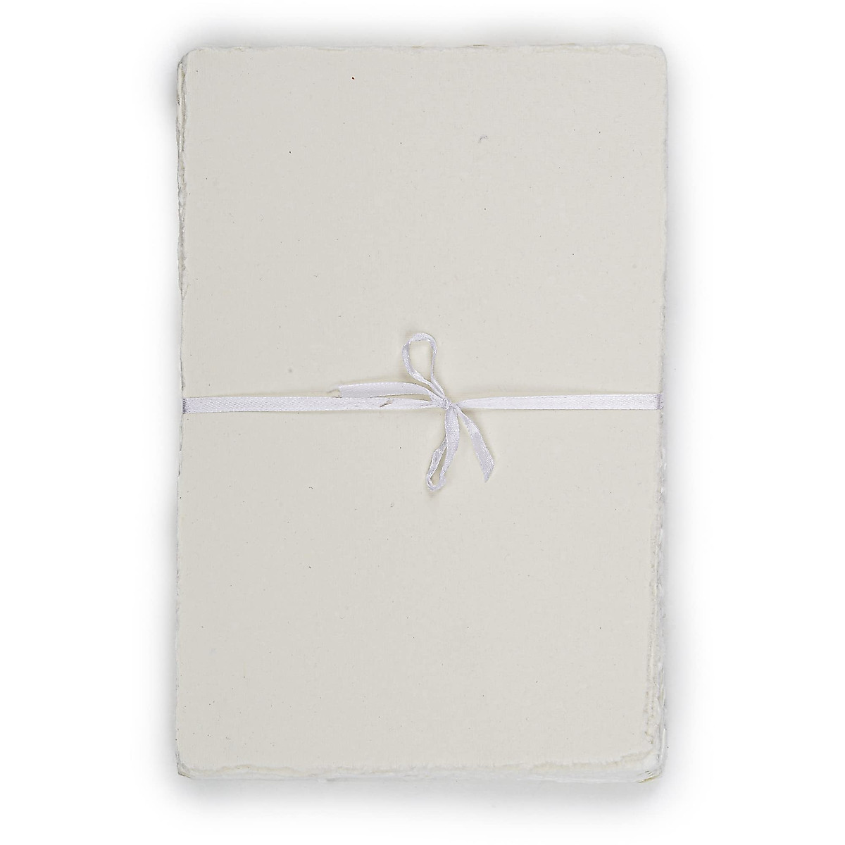 Watercolor Paper - 7.5 X 11 inches - Mixed Media Watercolor Paper - 150 GSM Thick Deckle Edge Virgin Cotton Handmade Paper - Off White