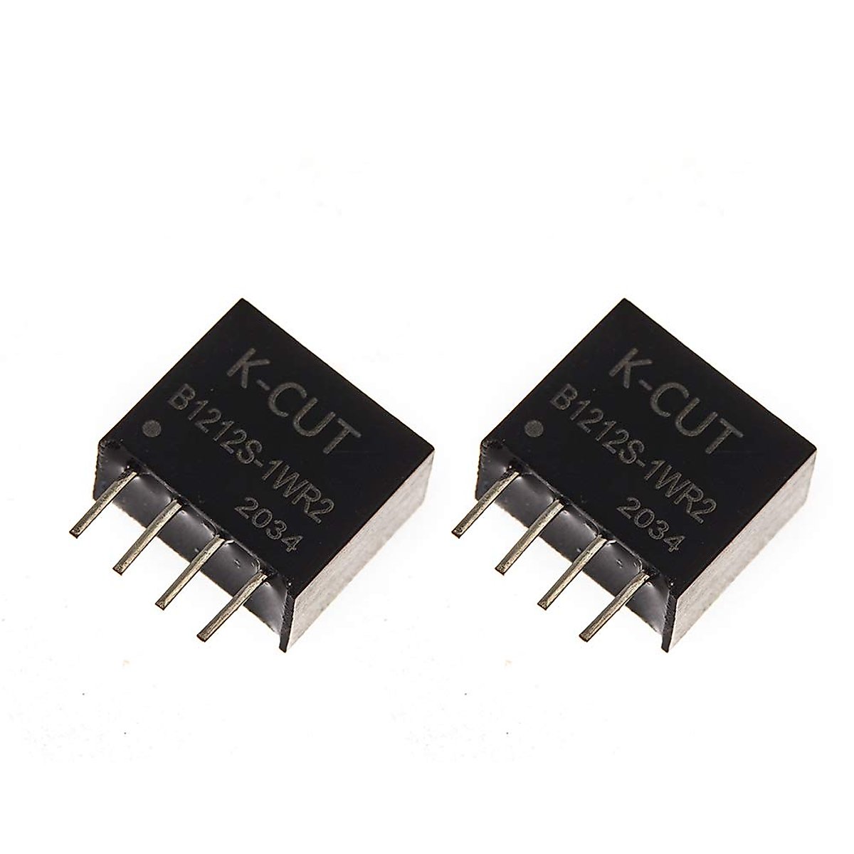 Bridgold 2pcs B1212S-1WR2 B1212S DC/DC Converter Input 12V Output 12V Isolation Power Supply Module Step Down High Efficiency Module Receivers，1W