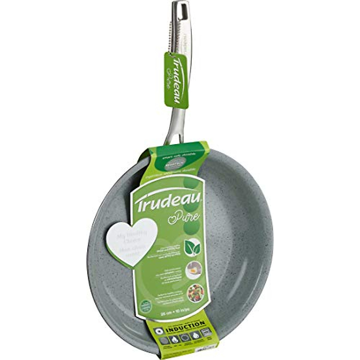 Trudeau Pure Ceramic Frying Pan, 10-Inch, Grey