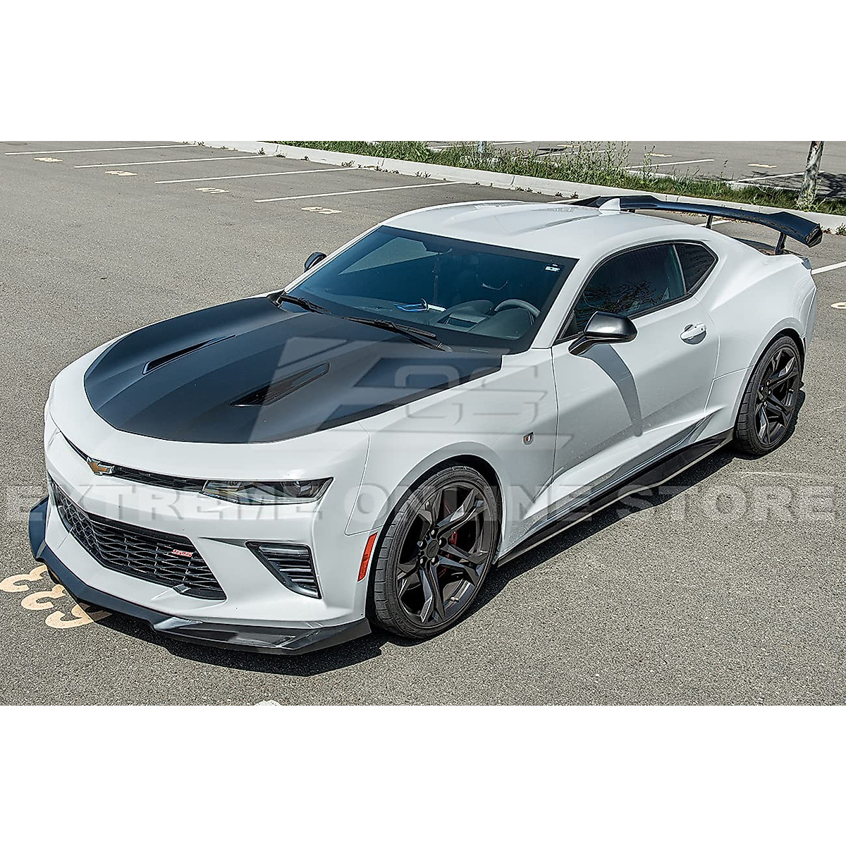 Replacement for 2016-Present Chevrolet Camaro SS 2019-Present Chevrolet Camaro LT LS RS | ZL1 Style Front Bumper Lower Lip Splitter (ABS Plastic - Matte Black)