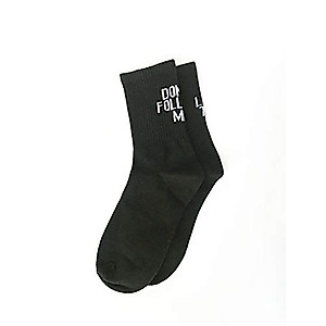 Qrupoad Women Novelty Funny Cool Tube Crew Socks Don't Follow Me I'm Lost Too