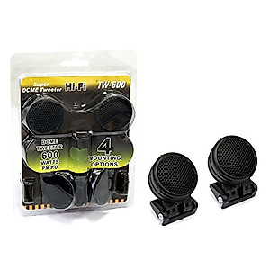 Absolute TW-600 600 Watts MAX High Efficiency Dome Tweeter with Built-In Crossover (Pair)