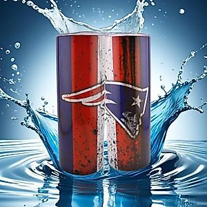 Alpha Custom Printing New England (Look-alike) Football Team Grunge 20oz tumbler with straw