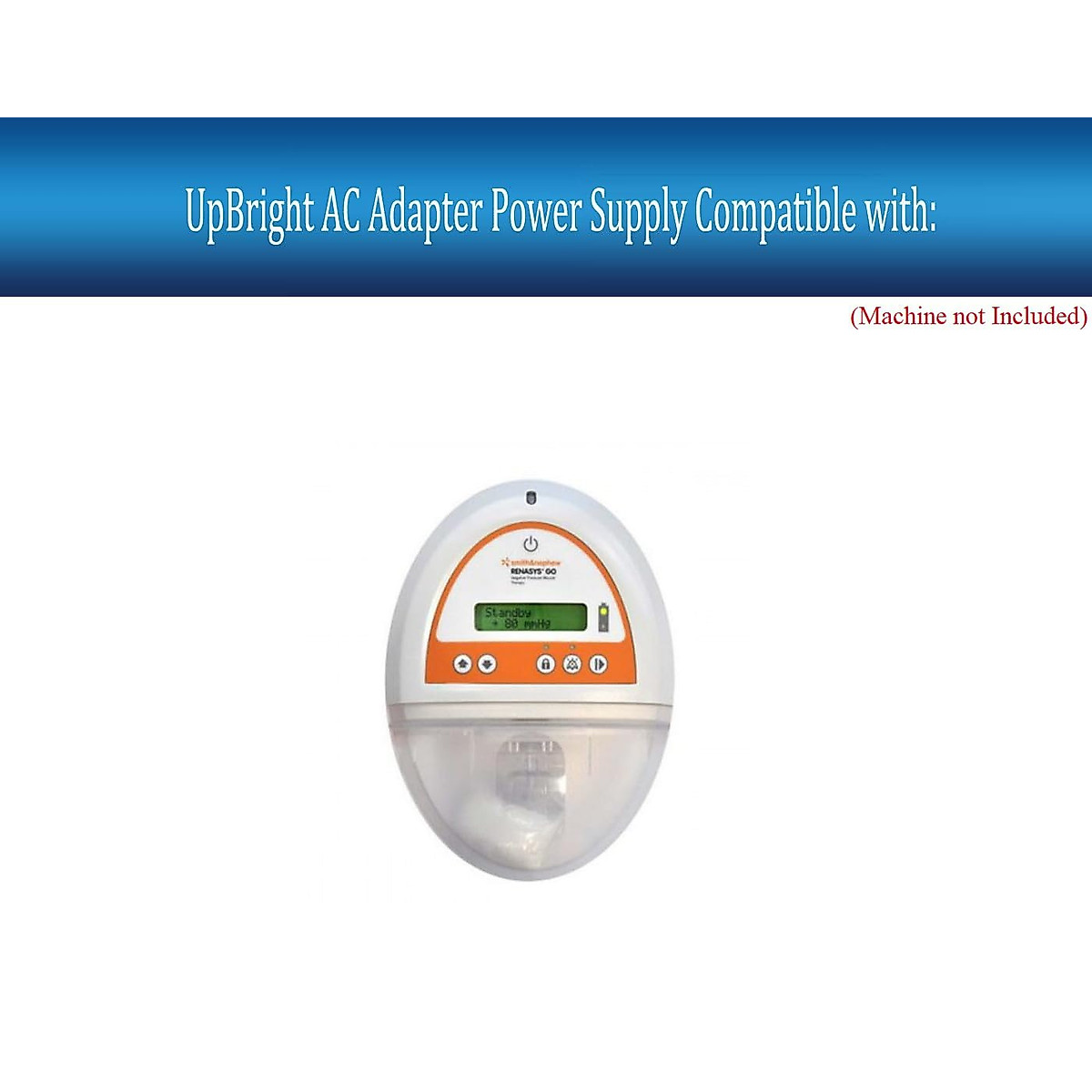 UpBright 21V AC/DC Adapter Compatible with Smith & Nephew Renasys Go REF 66801244 66801496 66800164 Negative Pressure Wound Therapy 66801558 66800161 66800696 DTM36-21-3A5SN 1.71A Power Supply Charger