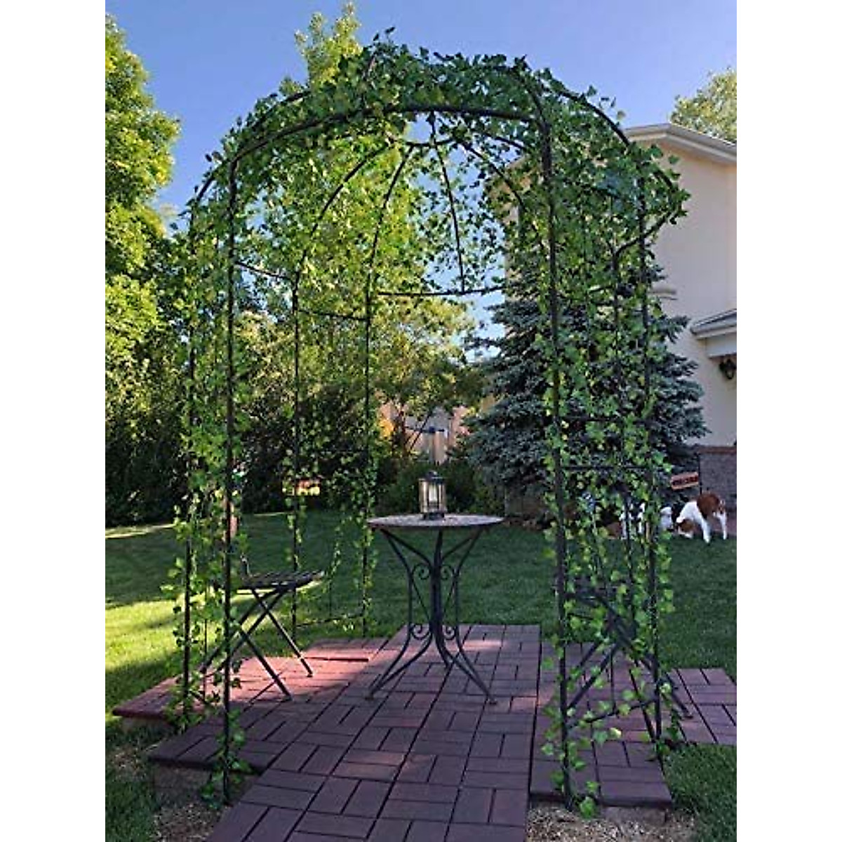 84FT Artificial Vines with Leaves Fake Ivy Foliage Flowers Hanging Garland 12PCS Individual Strands Artificial Tropical Leaves,Home Party Wall Garden Wedding Decors Indoor Outdoor