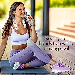 Dartwood Portable Neck Fan - Bladeless Rechargeable Small Handheld Fan with 4000mAh Battery Capacity