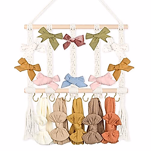 POVETIRE Headband Holder Bow Holder for Girls Hair Bows,Baby Headband Holder Organizer Hair Bow Hair Accessories Organizer Storage Wall Hanging Decor for Nursery Toddler Girls Room