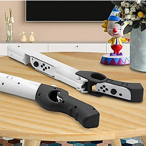 HEATFUN Game Controller Compatible with Nintendo Switch Games Wolfenstein 2: The New Colossus, Big Buck Hunter Arcade - Switch and Other Games - Black White