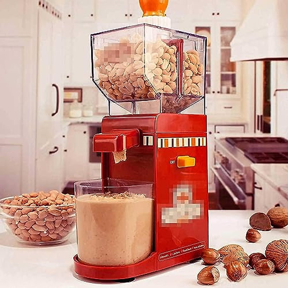 Household Peanut Grinder, Peanut Butter Processing Machine Mini Peanut Butter Machine With Non-Slip Base,For Almonds, Coffee Bean Grinder,Easy To Operate Food Processor Coffee
