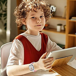 Khxriypha 2 Pack Nylon Braided Band Replacement for Kids Compatible with Gizmo Watch Edition/Gizmo Watch 3/2/1 Gabb Watch/SyncUP Watch 20mm Kids Breathable Solo Loop Stretchy Strap for Boys Girls