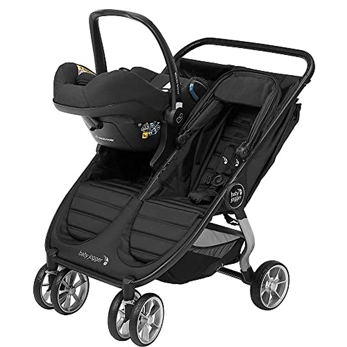 Baby Jogger | Maxi COSI, Be Safe, Cybex Car Seat Adapter |City Mini 2 Double Stroller, City Mini GT2 Double Stroller, Black