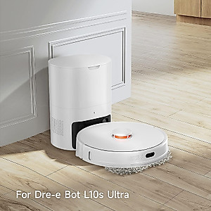 Howay 10 Pieces Replacement Pads Mop Rags Suitable for Dre-e Bot L10s Ultra for X10 Robot Vacuum Cleaner Mop Cloth Accessories